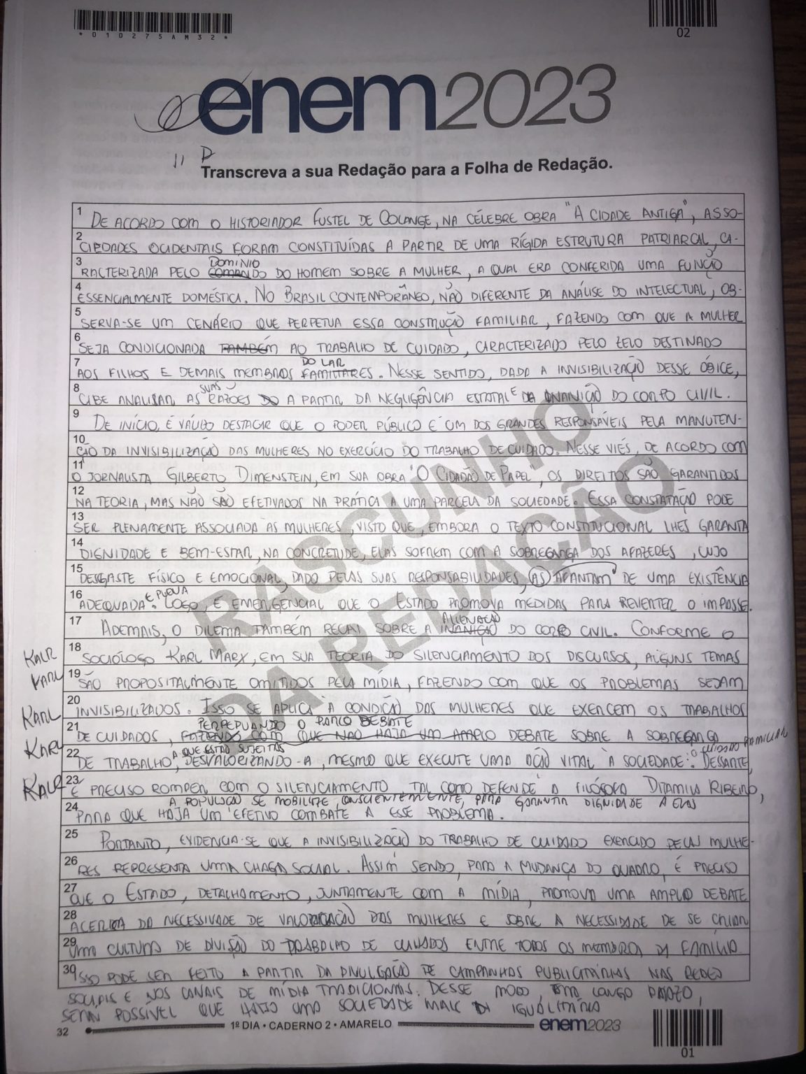 Tema redação Enem 2023 + Aula + Rascunho + Dicas